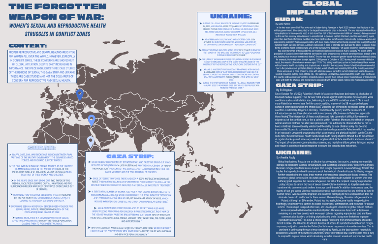 The Forgotten Weapon of War: Women’s sexual and reproductive health ...